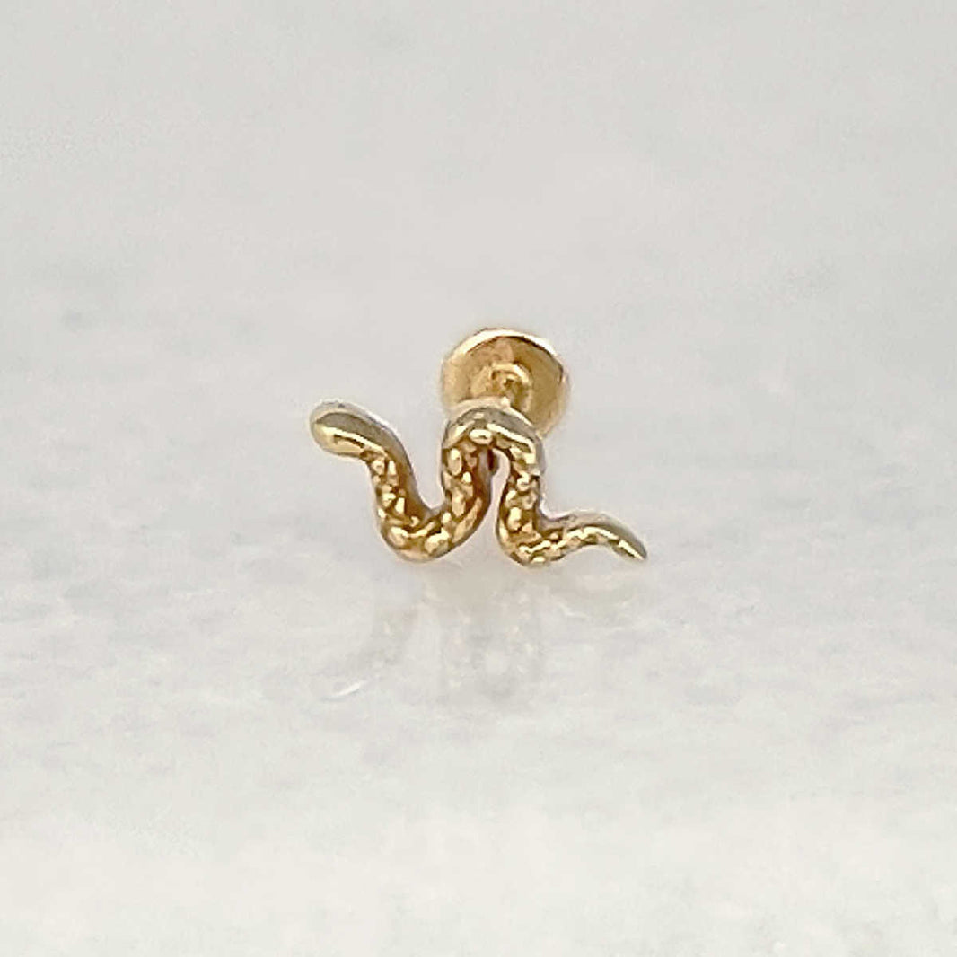 Flat Back Cartilage Earrings, 14k Gold, Helix, Tragus, Conch Studs ...
